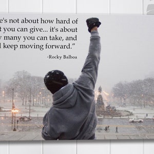 Rocky Balboa Quote Movie Canvas Wall Art | Inspiring Rocky Poster Print ...