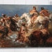 Cherokee American Indians Iroquois War Scene Oil Painting Canvas Wall ...