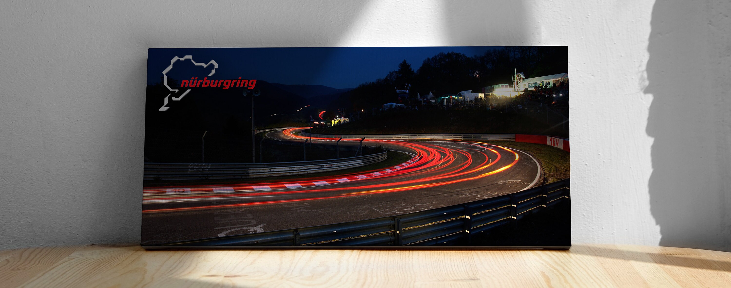 Night Lights Nurburgring Canvas Wall Art - Nurburgring Poster Print ...