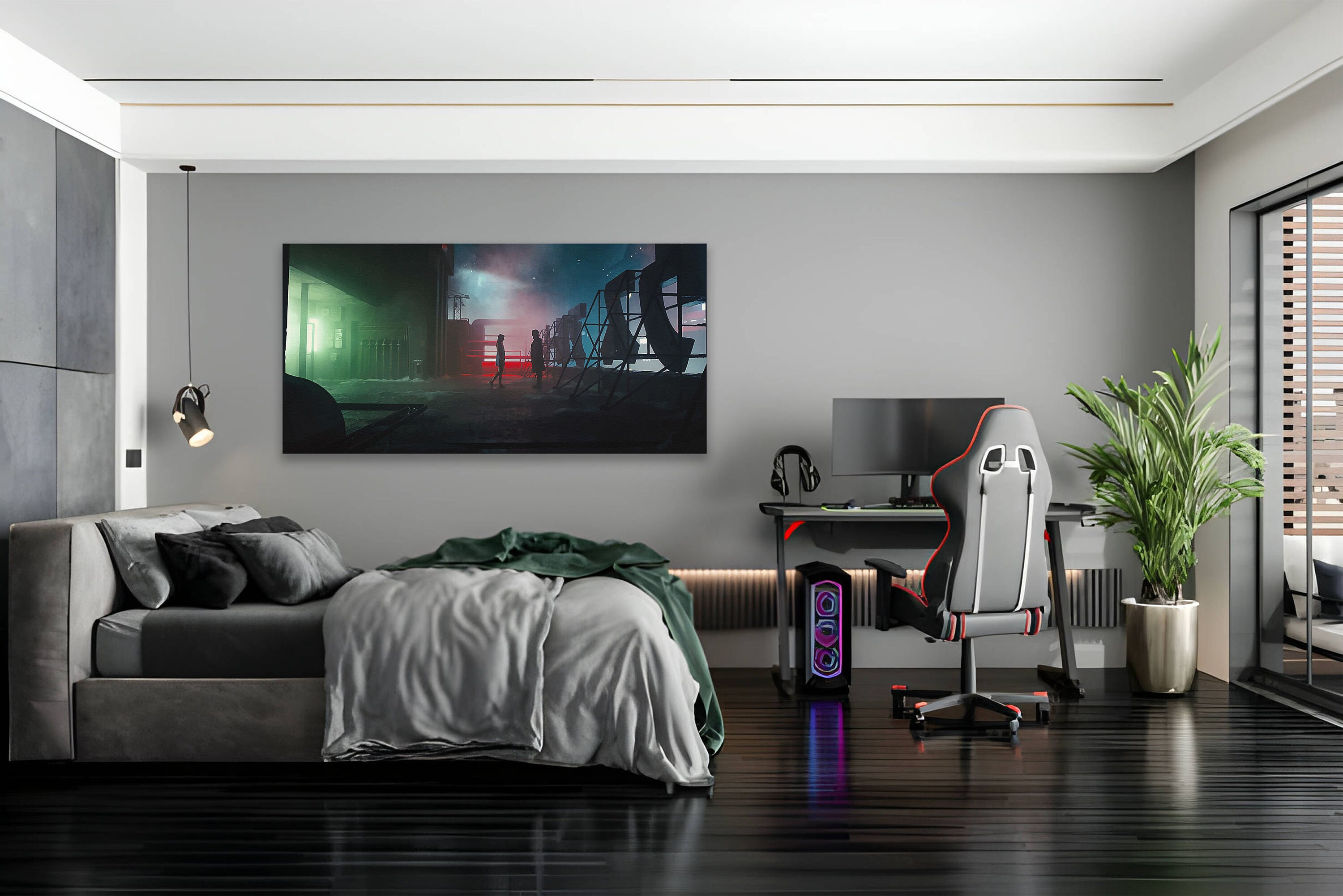 Blade Runner 2049 5 Piece Canvas Art | Officer K and Joi Wall Art | Sci ...