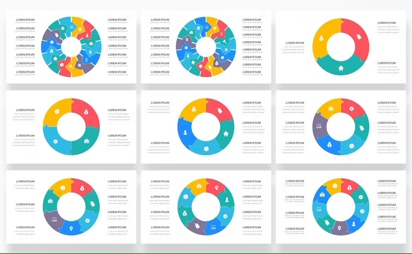 Circle Process Customized Layout Infographics - Etsy