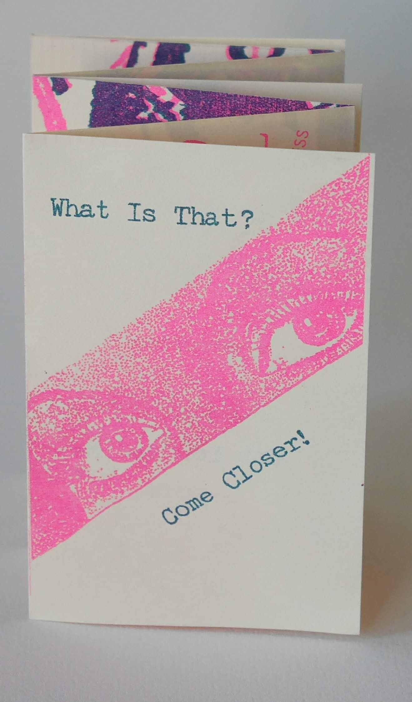 What is That Zine - Risograph Printed - Single Page Structure - Eyes ...