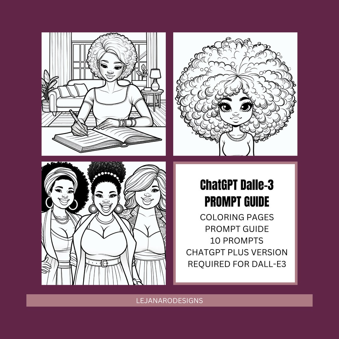 DALLE Prompt Guide | African American Coloring Pages | Custom GPT ...