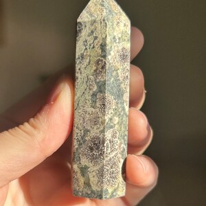 Green Flower Jasper Tower ~ Beautiful Green Flower Jasper Tower ~ Green ...