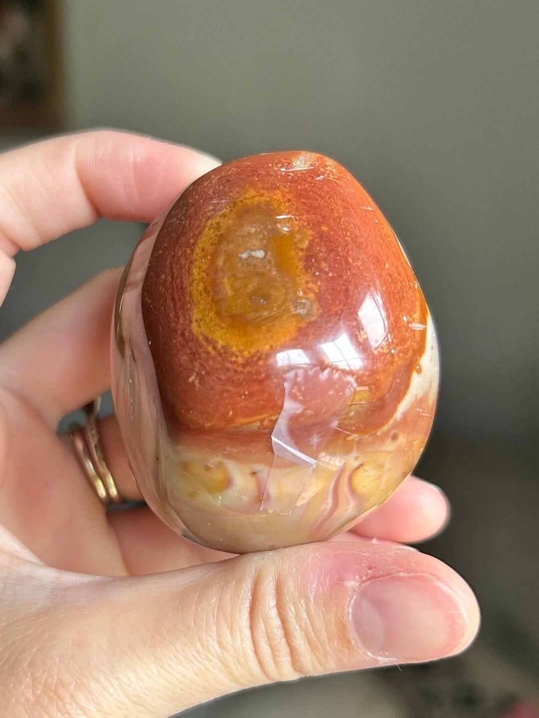 Large Chunky Polychrome Jasper Palm Stone ~ Polychrome Jasper ~high ...