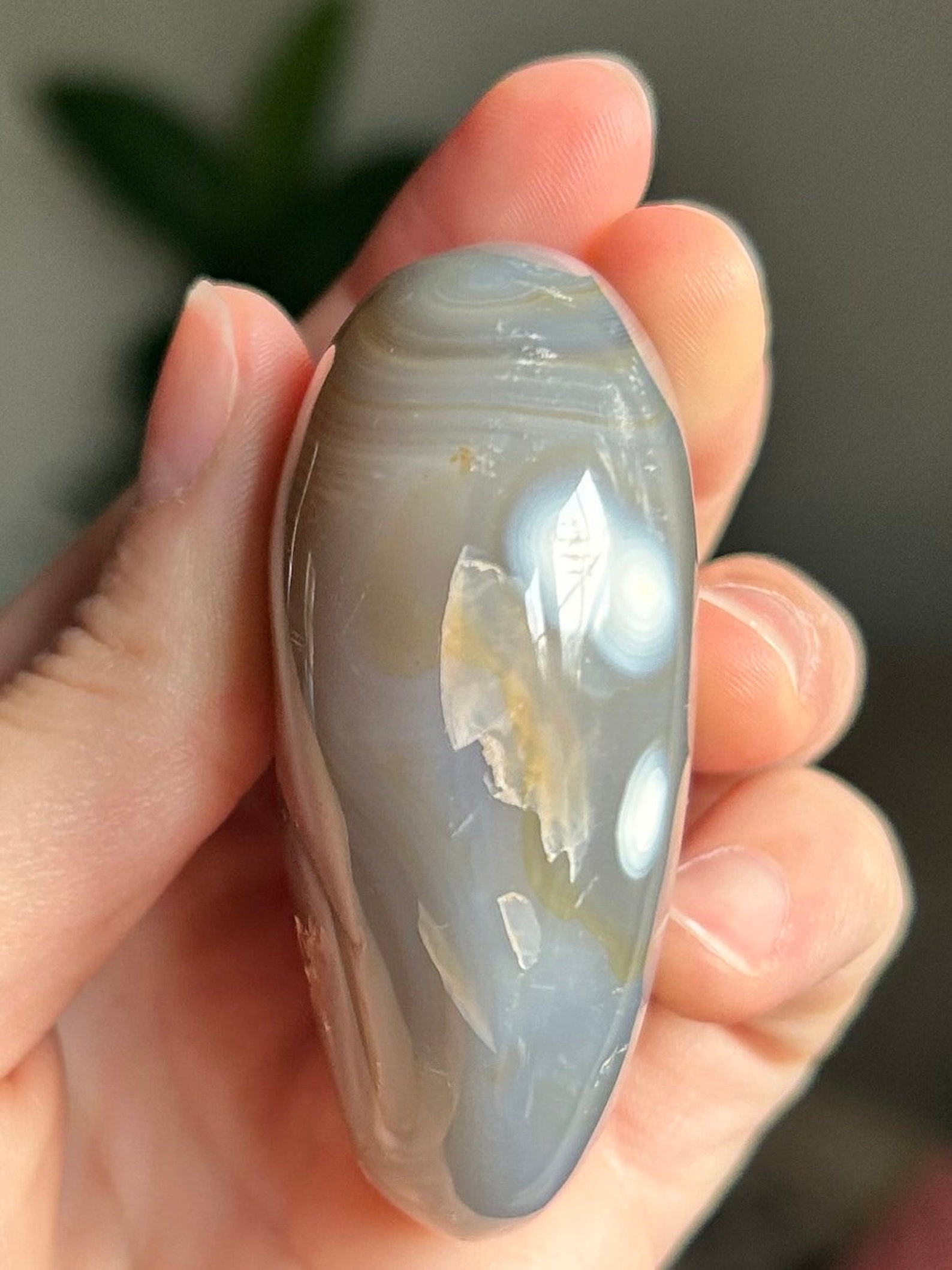 Beautiful Orca Agate Palm Stone ~ Large Orca Agate Palm Stone ~ Orca ...