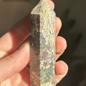 Green Flower Jasper Tower ~ Beautiful Green Flower Jasper Tower ~ Green ...