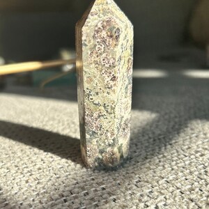 Green Flower Jasper Tower ~ Beautiful Green Flower Jasper Tower ~ Green ...