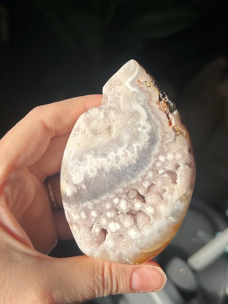 Beautiful Pink Amethyst Flower Agate Free Form ~ Druzy Pink Amethyst ...