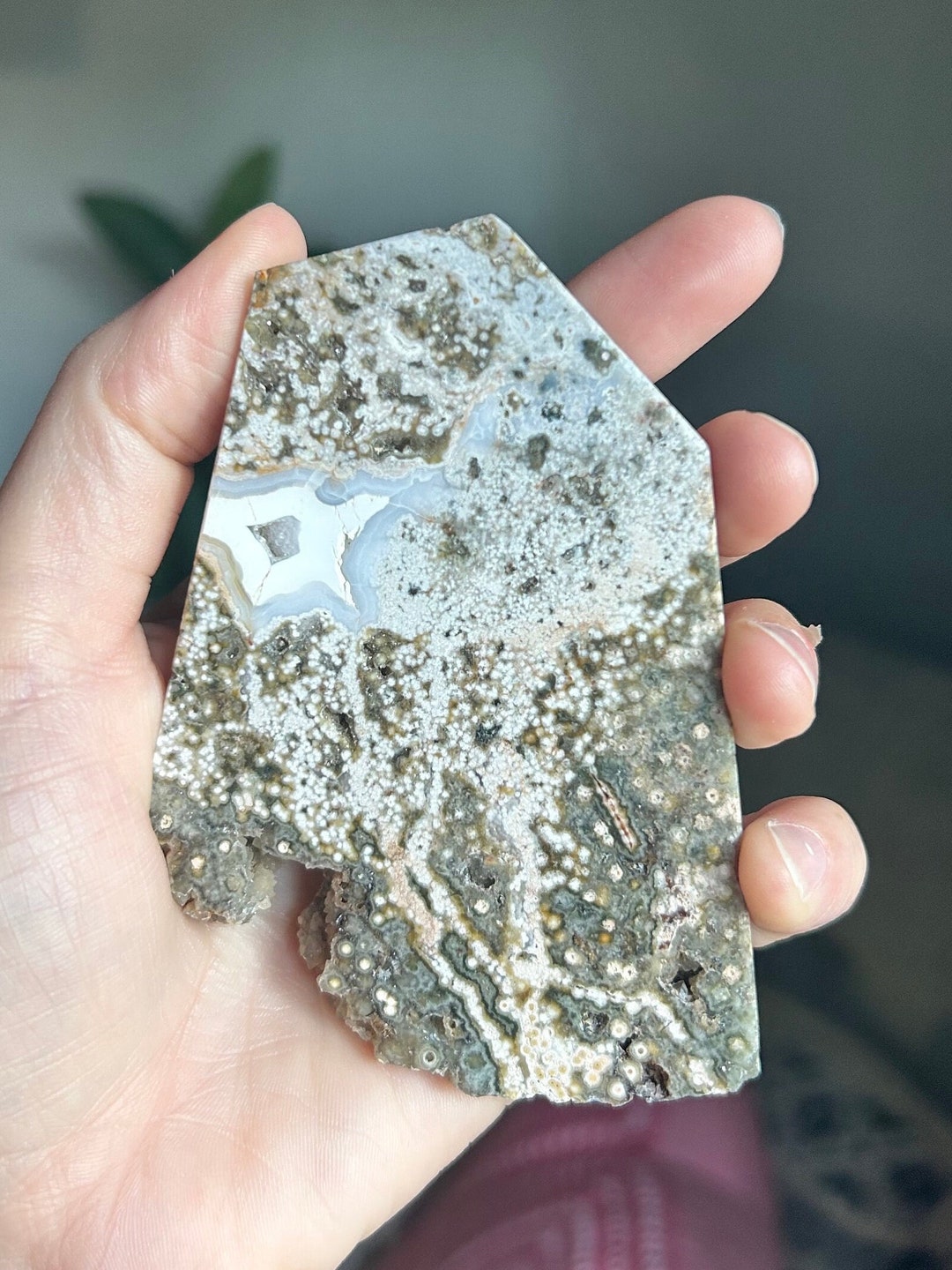 Beautiful Druzy Ocean Jasper Slab ~ Veinless Ocean Jasper Slab ~ Druzy ...