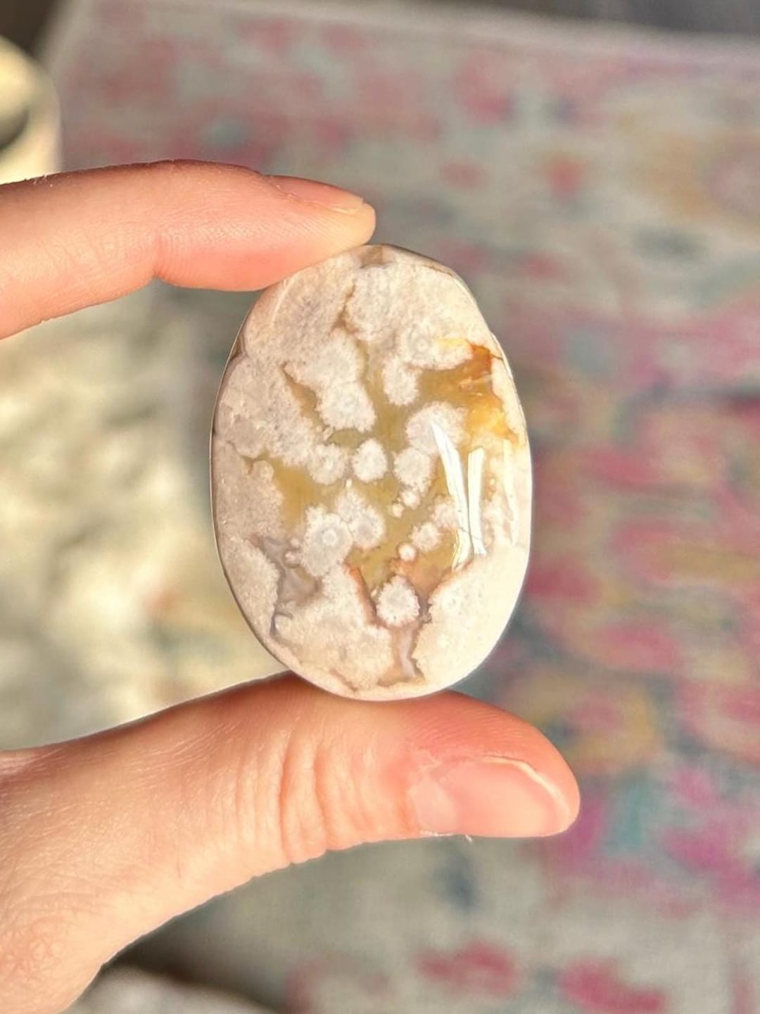 Gorgeous Flower Agate Palm Stone ~ Flower Agate Palm Stone ~ Flower ...