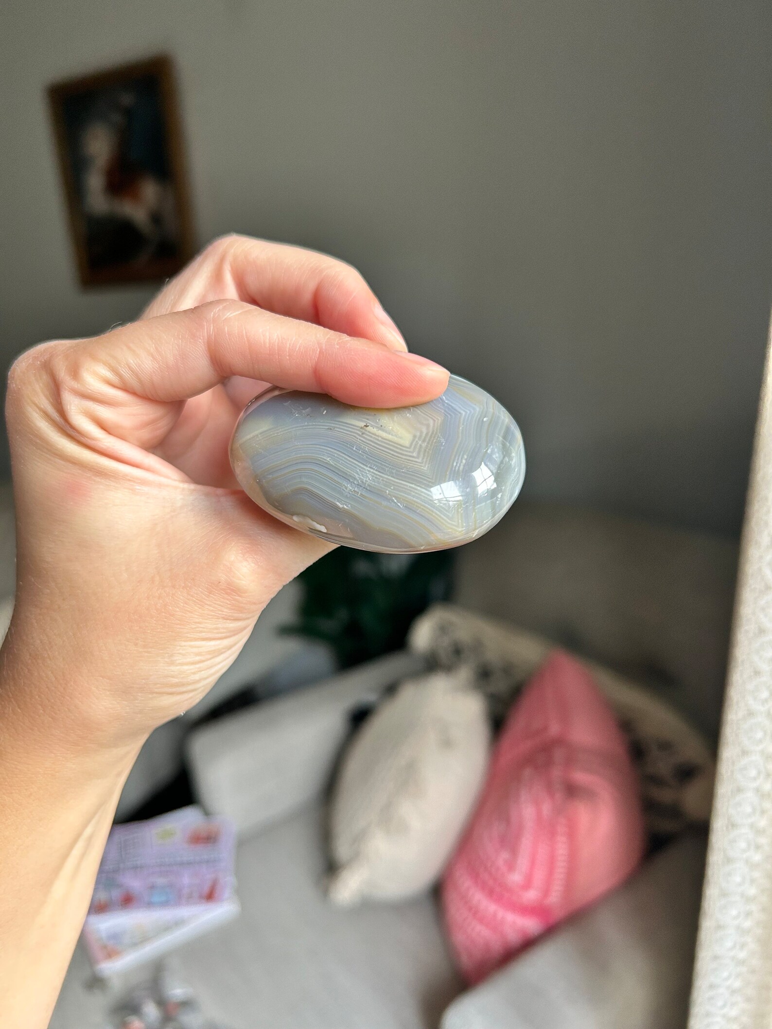Beautiful Orca Agate Palm Stone ~ Large Orca Agate Palm Stone ~ Orca ...
