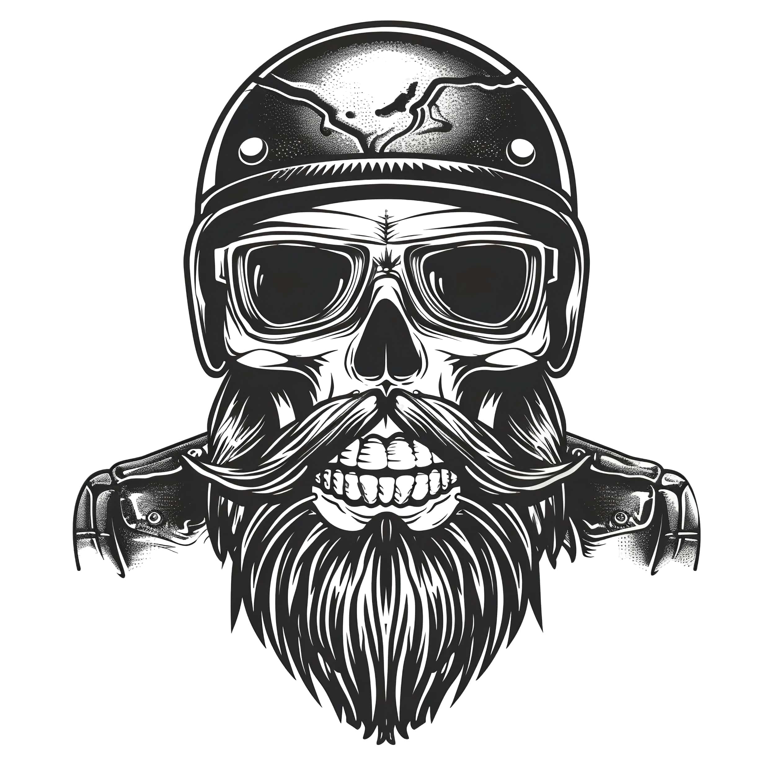 Motorcycle Skull | Biker Skull Svg | Skull Svg | Skull Clipart | Skull ...