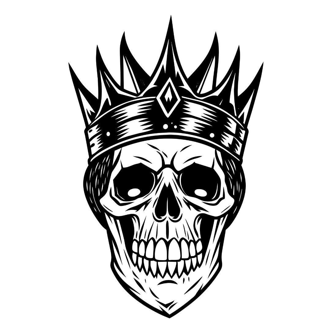 King Skull Skull Svg Skeleton Svg Grim Reaper Skull Png Skull Svg ...