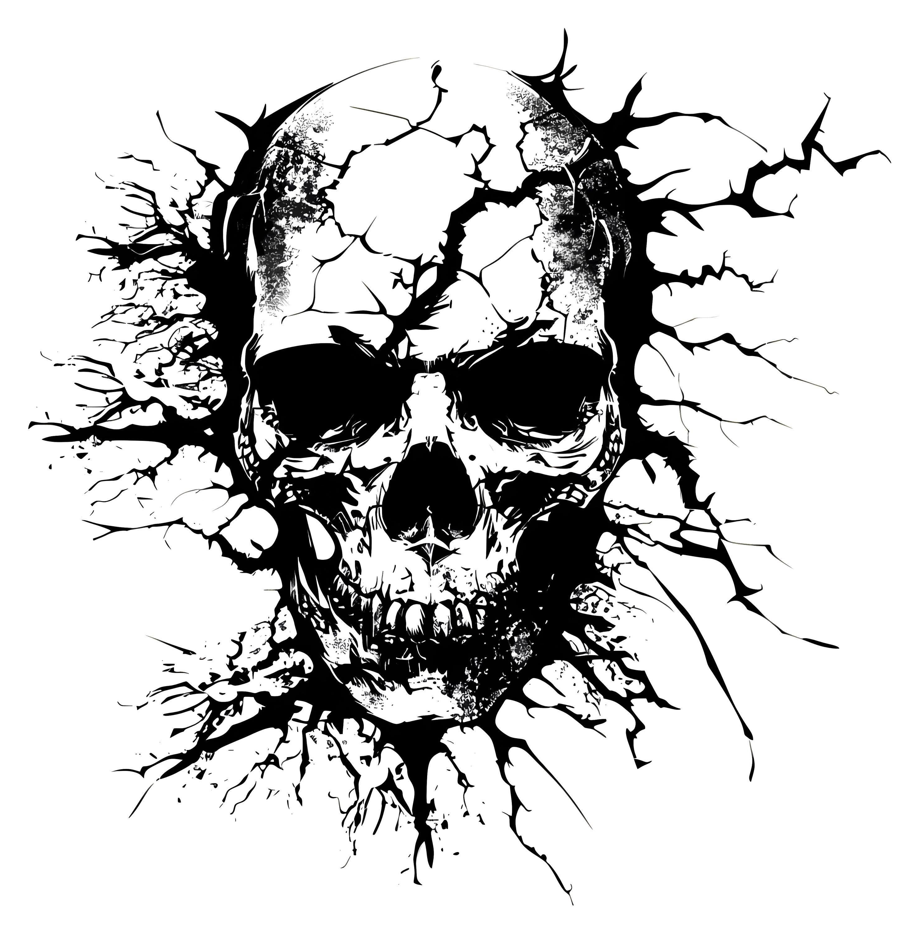 Skull Vector Art: Skeleton SVG, Transparent PNG (instant Download) - Etsy