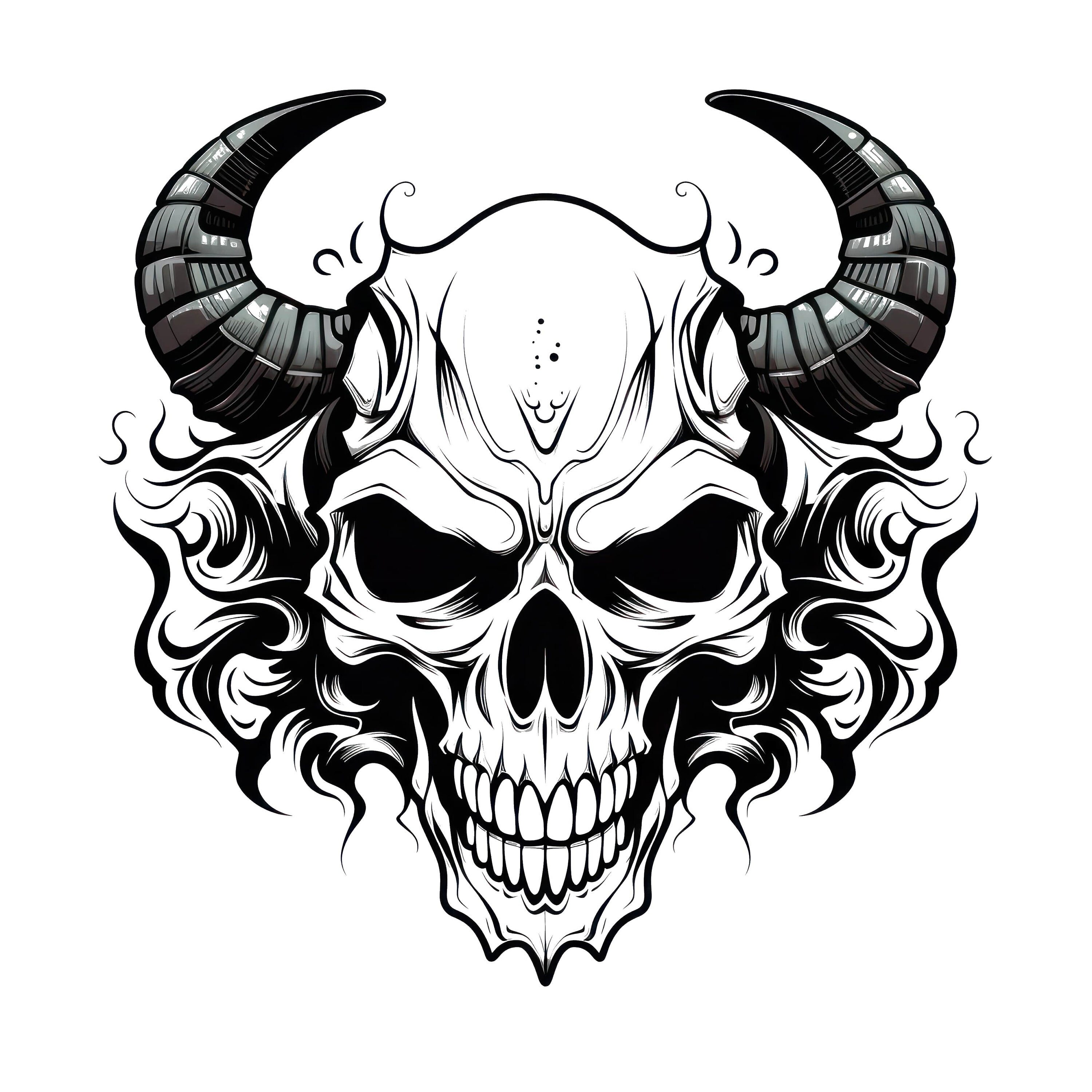 Skull Skull Svg Demon Svg Grim Reaper Skull Png Skull Svg Bundle ...