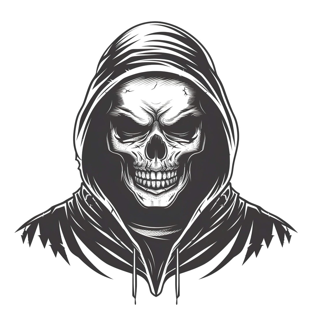 Skull Hoodie Vector Art: Transparent PNG, SVG Files (instant Download ...