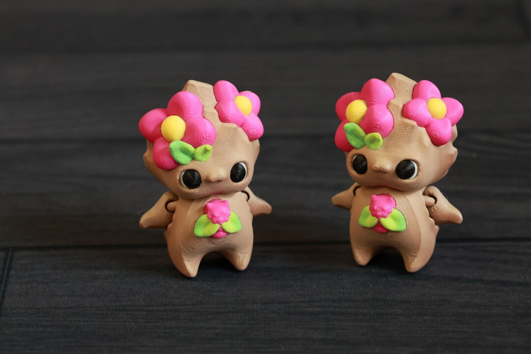 3D Printed Spring Pixie Fidget Toy, Desk Decor Bag Charm - Etsy