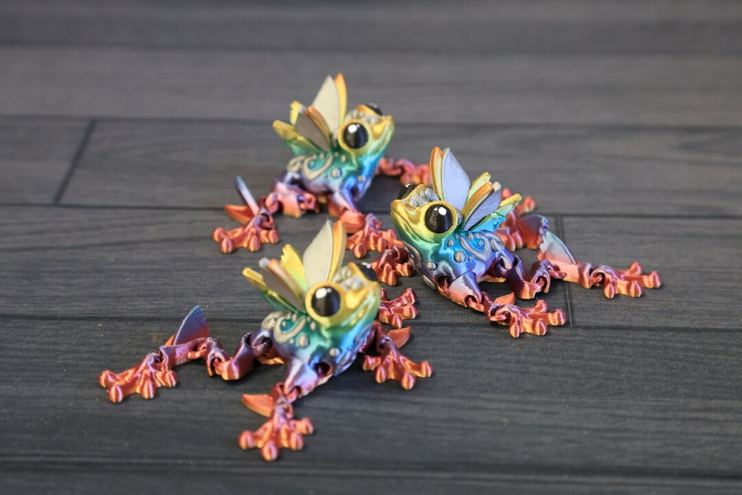 Rainbow Flutter Frogs - Etsy