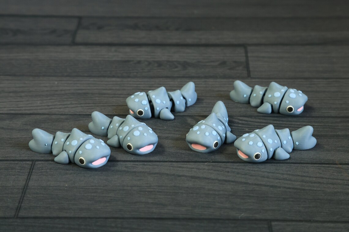 3D Printed Whale Shark Fidget, Size and Color Choices - Etsy