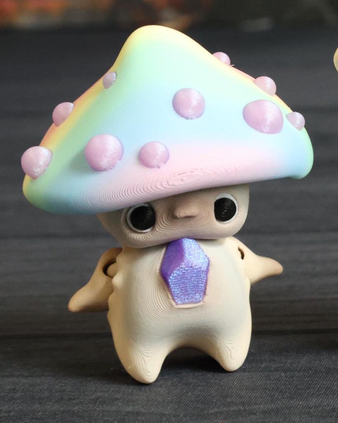 3D Printed Mushroom Pixie Fidget Toy, Desk Decor - Etsy