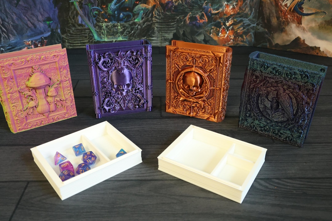 Book Dice Box and Tray or Trinket Box - Etsy