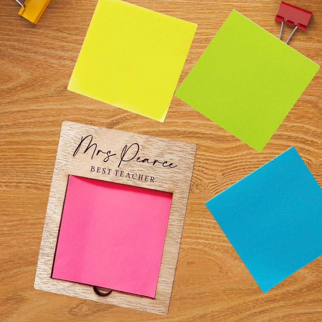 Personalized Post-it Note Holder, Teacher Gift for First or End of Year ...
