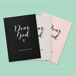 Hardcover Journal - Dear God Prayer Journal, Personalized Prayers ...