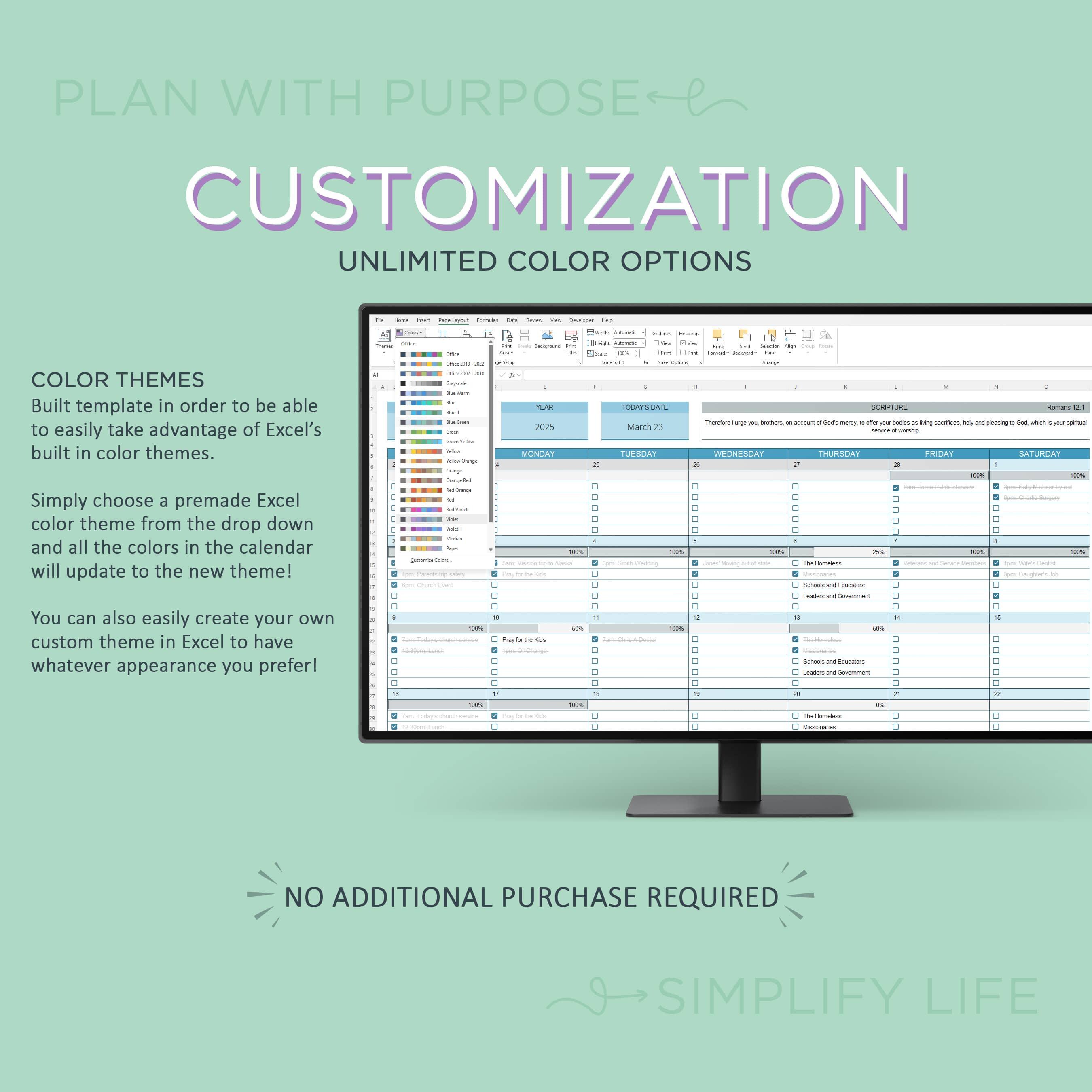Prayer Request Calendar | Prayer Tracker | Excel Template - Etsy
