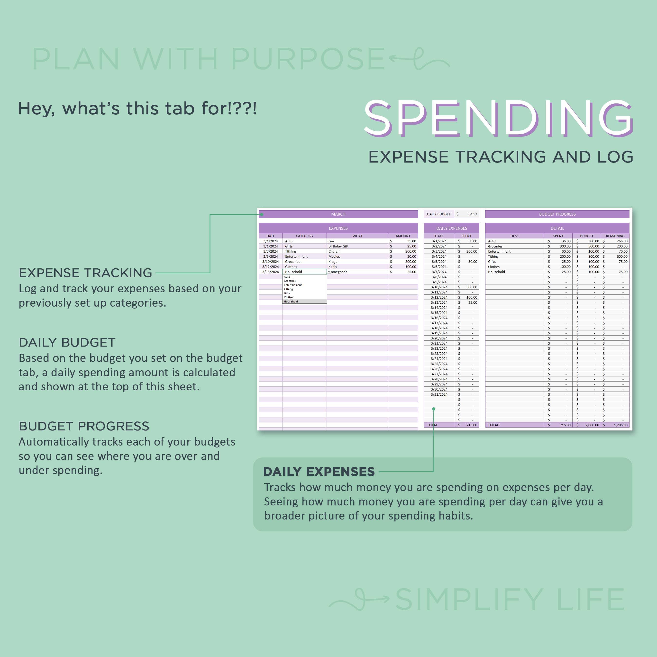 Budget Spreadsheet | Monthly Budget | Christian Budget - Etsy