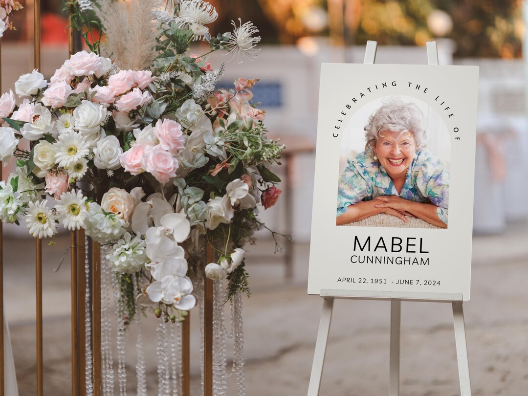 Memorial Welcome Sign, Photo Collage, Celebration of Life (digital ...