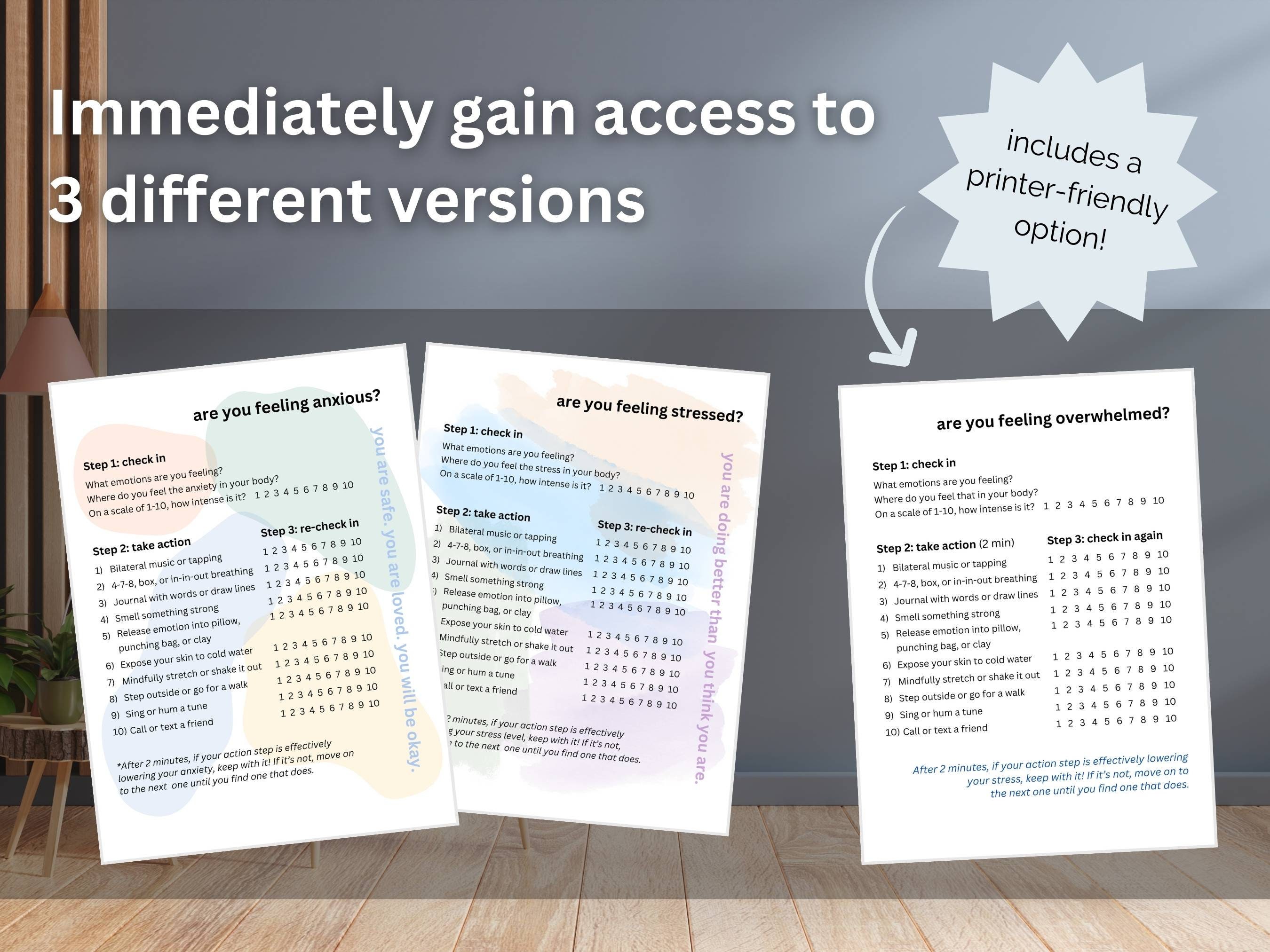 Simple Grounding Checklist Worksheet, Counselor-recommended Activities ...