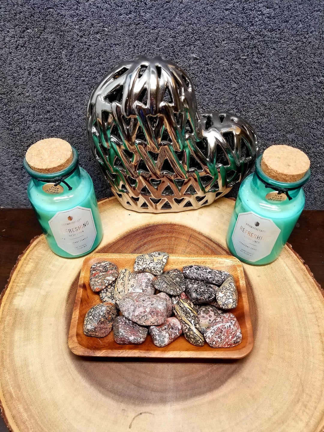 Extra Large LEOPARD SKIN JASPER --- 1 Tumbled Gemstone --- Extra Large ...