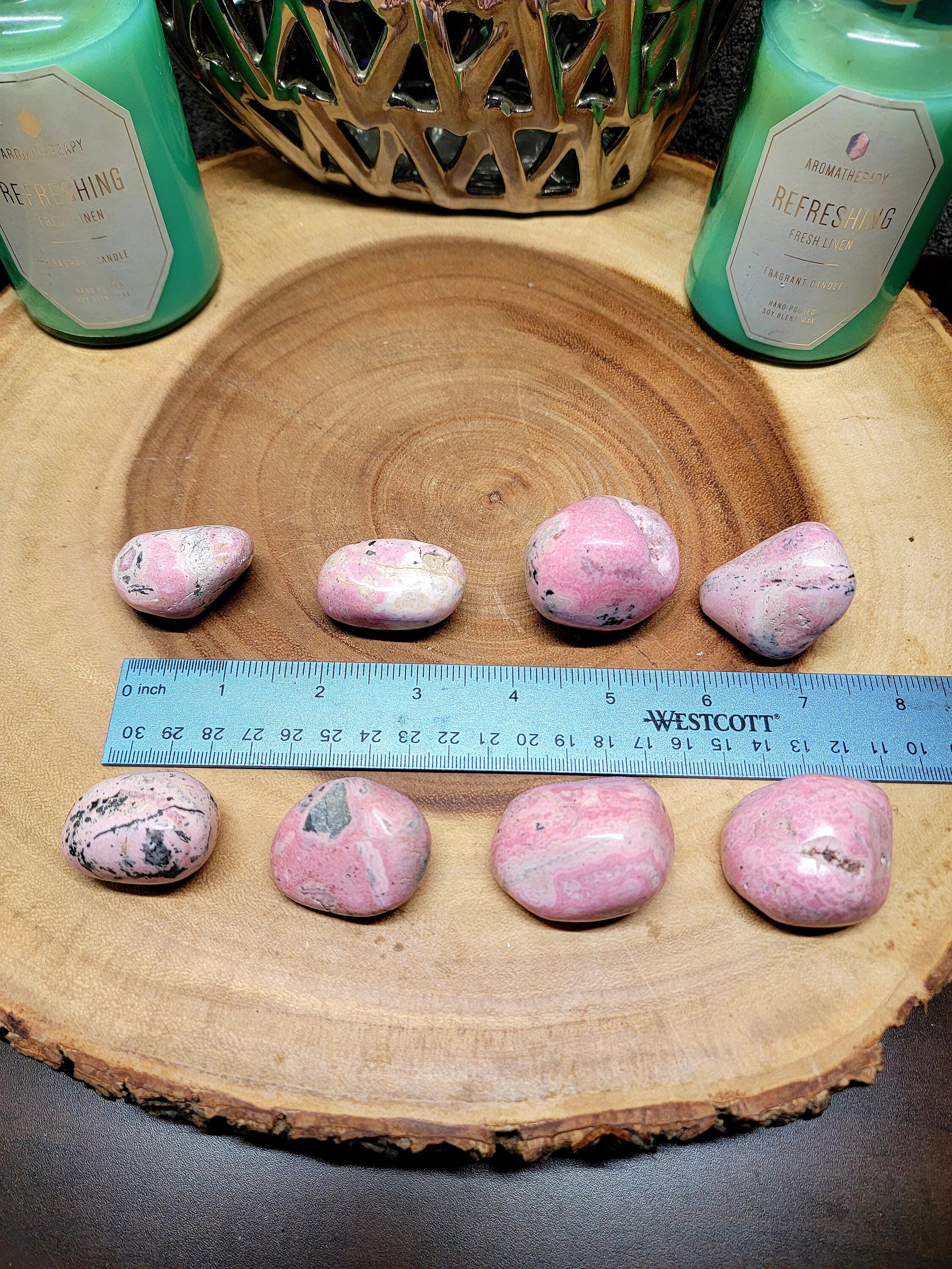 LARGE RHODONITE (peru) --- 1 Tumbled Gemstone --- LARGE Size --- Grade ...