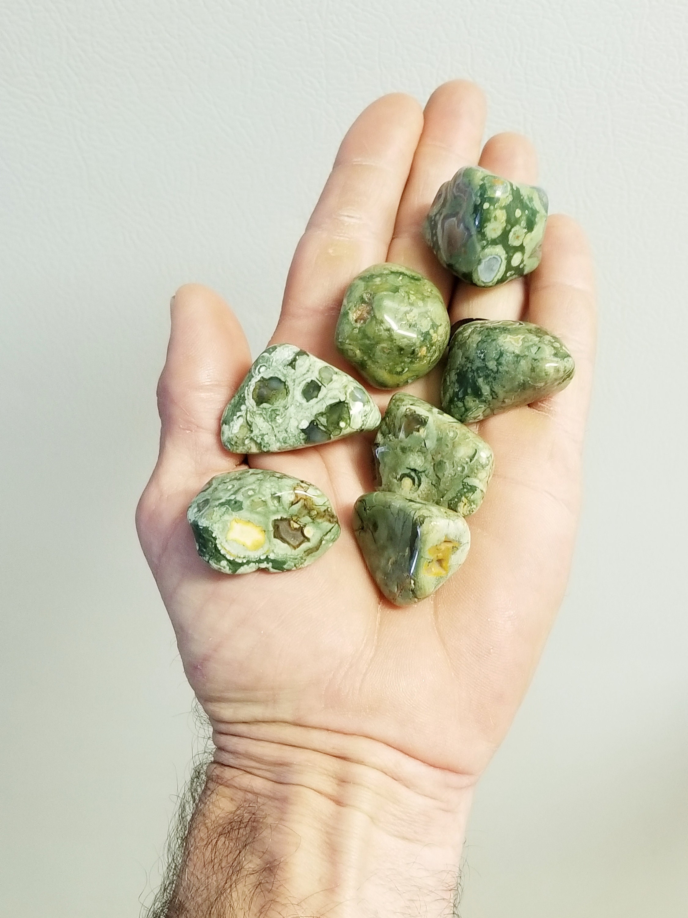 Large RAINFOREST RHYOLITE --- 1 Tumbled Gemstone --- LARGE Size ...