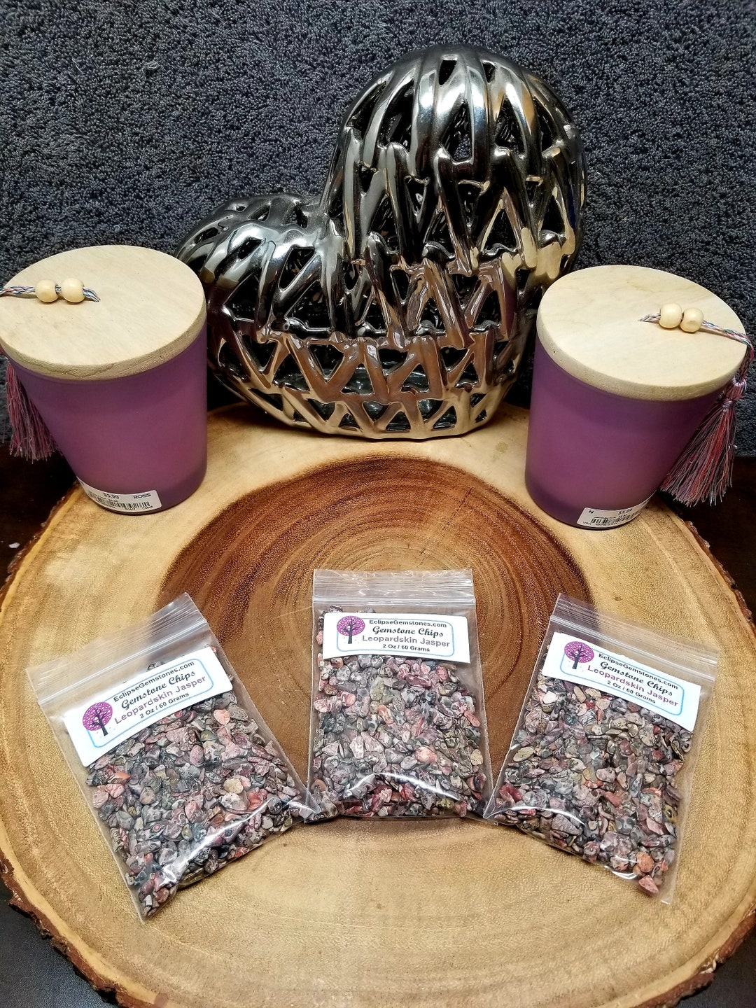 LEOPARD SKIN JASPER Gemstone Chips --- 2 Oz. Bag (60+ Grams ...