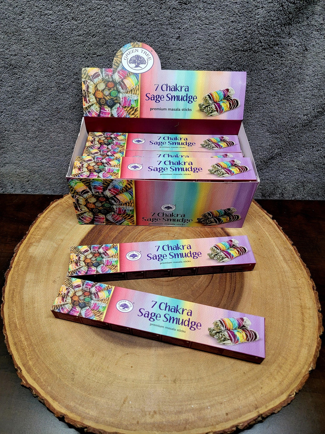 Green Tree 7 CHAKRA SAGE SMUDGE Incense Sticks --- Premium Masala ...