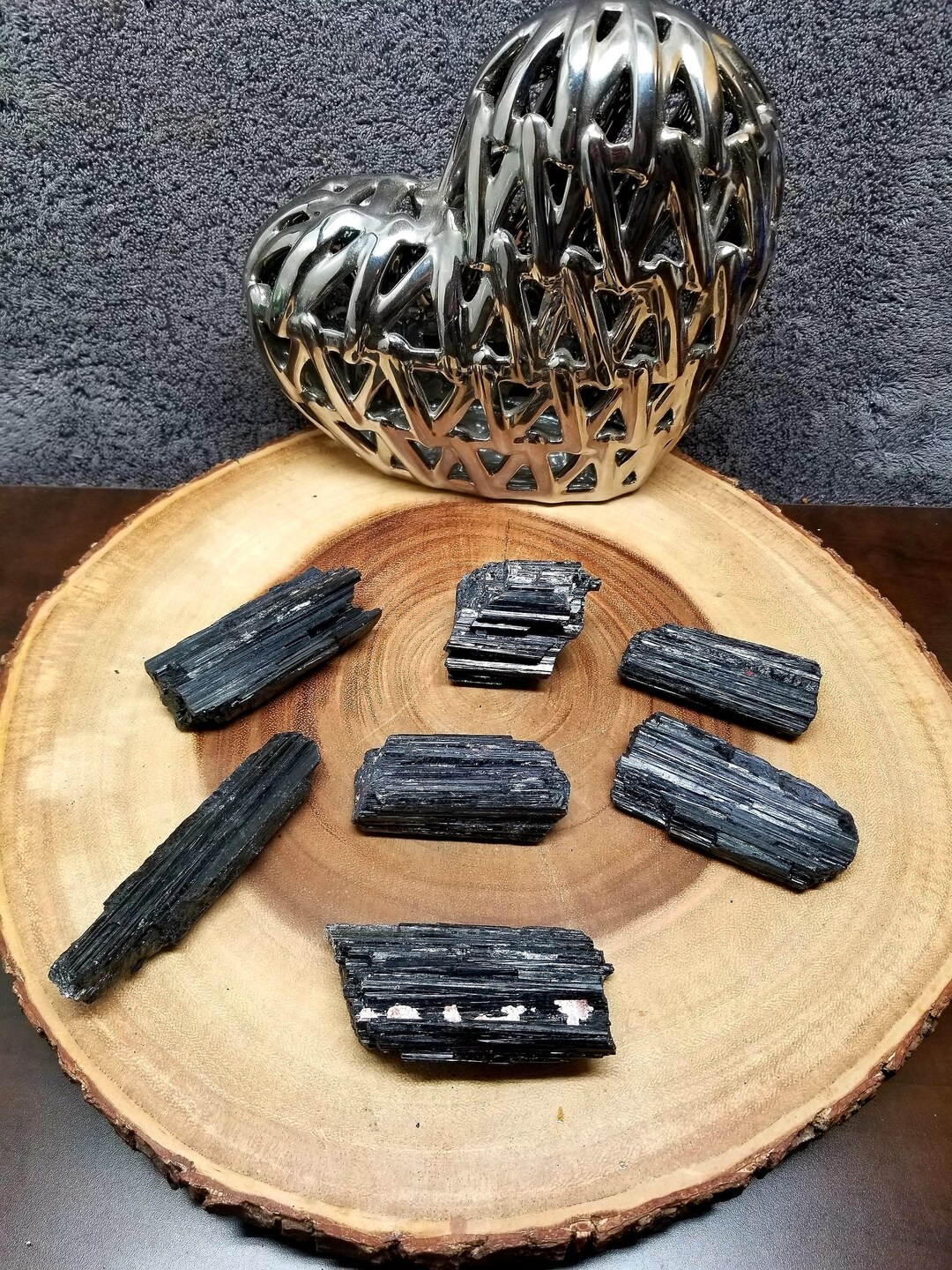 BLACK TOURMALINE CRYSTAL Rods / Logs --- Natural , Rough Gemstone --- 4 ...