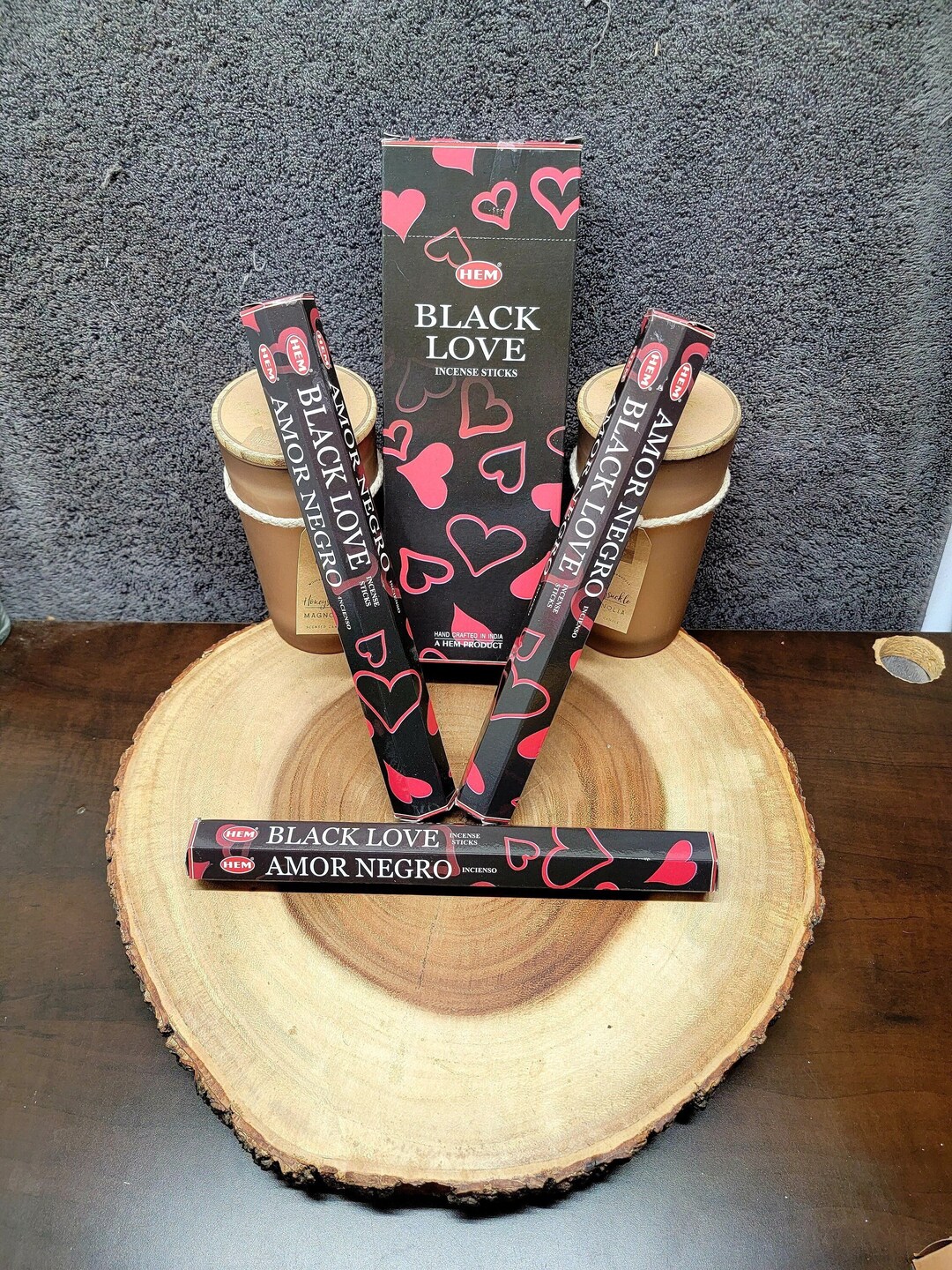 BLACK LOVE Incense Sticks --- Hexagon Box of 20 of the 10" Sticks ...