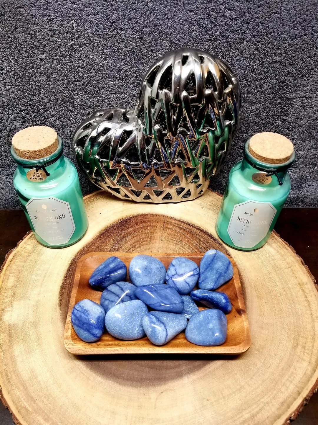 Extra Large BLUE QUARTZ --- 1 Tumbled Gemstone --- Extra LARGE Size ...