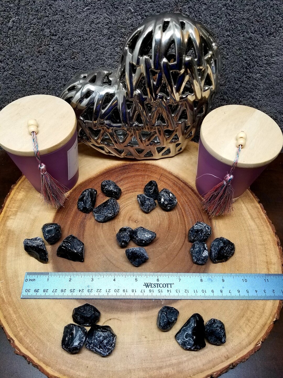 3 Pack of APACHE TEARS (translucent Obsidian) --- 3 Natural / Rough ...