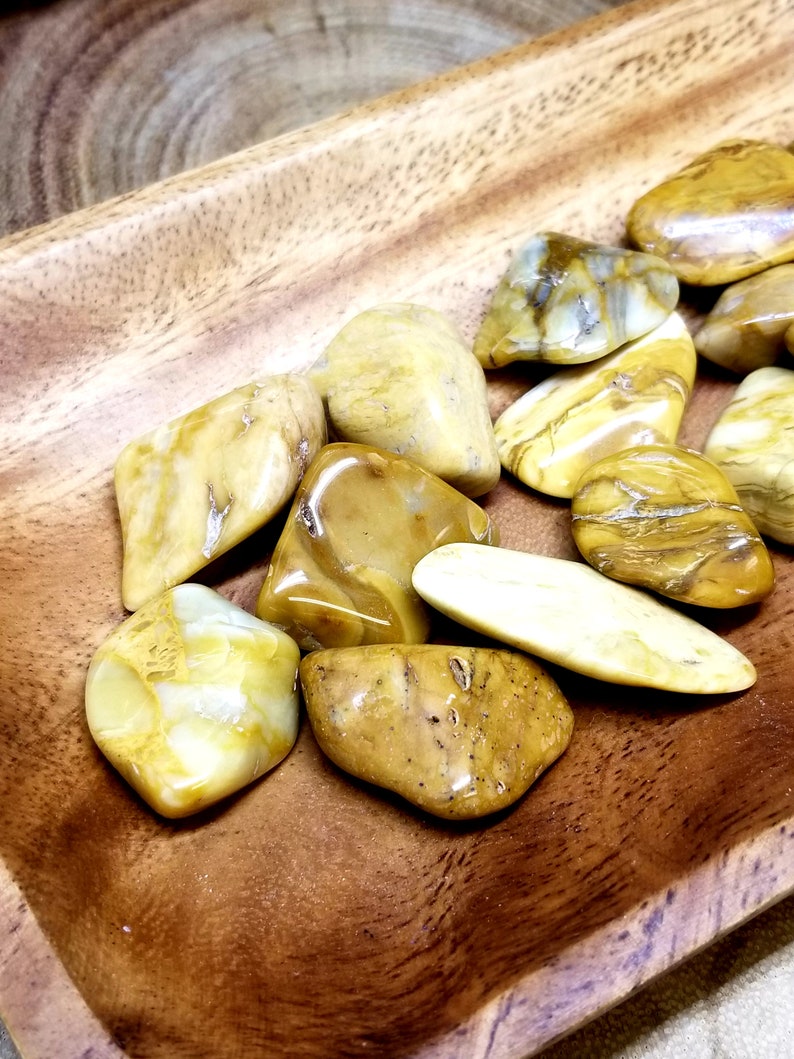 YELLOW JASPER 1 Tumbled Gemstone Medium Size | Etsy