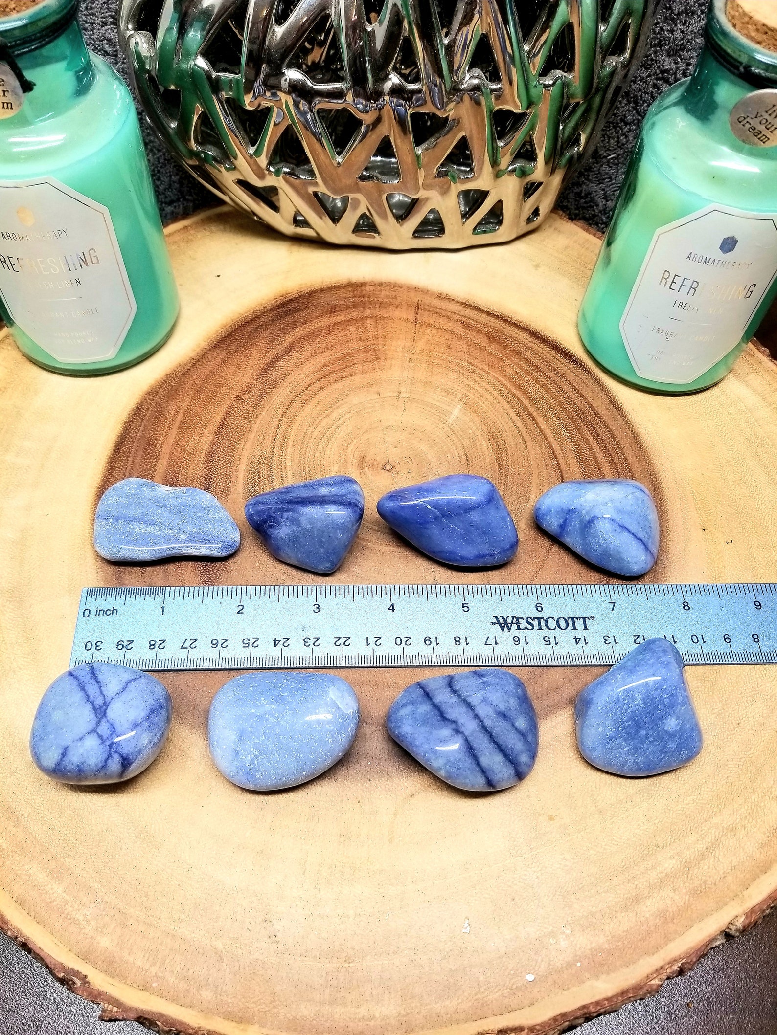 Extra Large BLUE QUARTZ --- 1 Tumbled Gemstone --- Extra LARGE Size ...