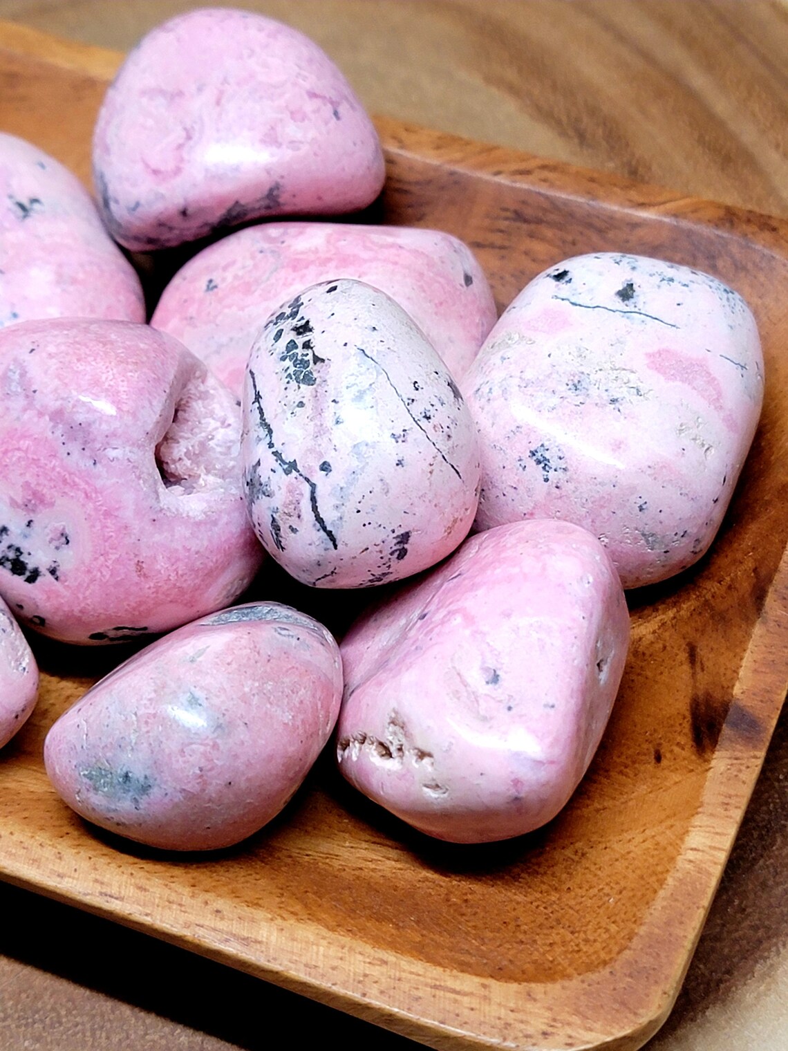 LARGE RHODONITE (peru) --- 1 Tumbled Gemstone --- LARGE Size --- Grade ...