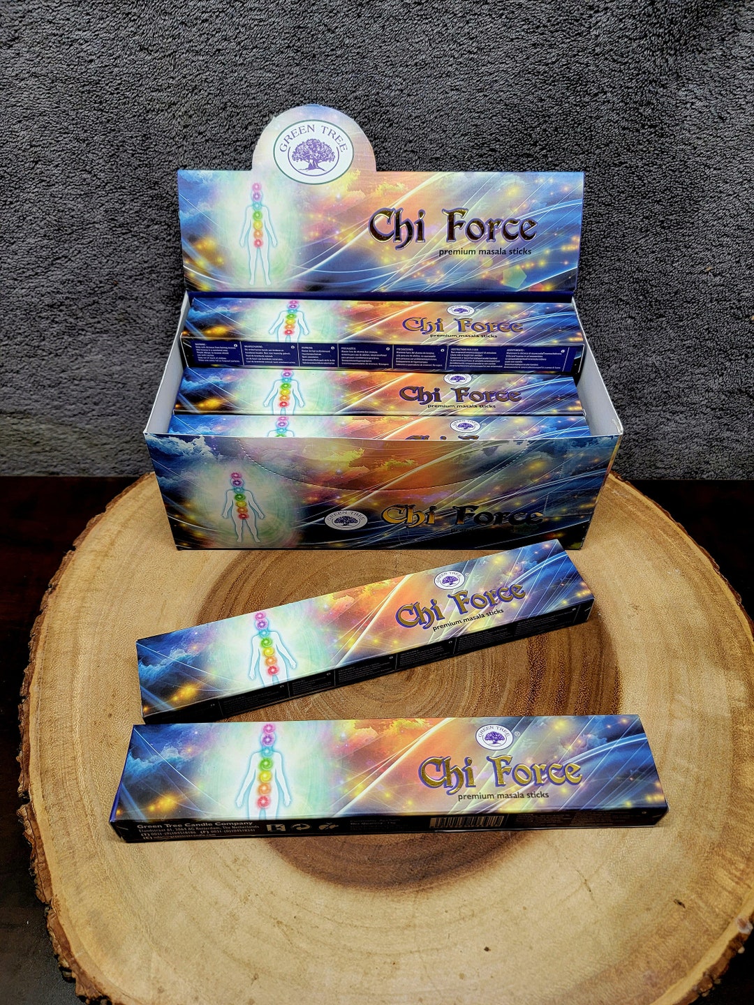 Green Tree CHI FORCE Incense Sticks --- Premium Masala Incense Sticks From Green Tree --- 15 ...