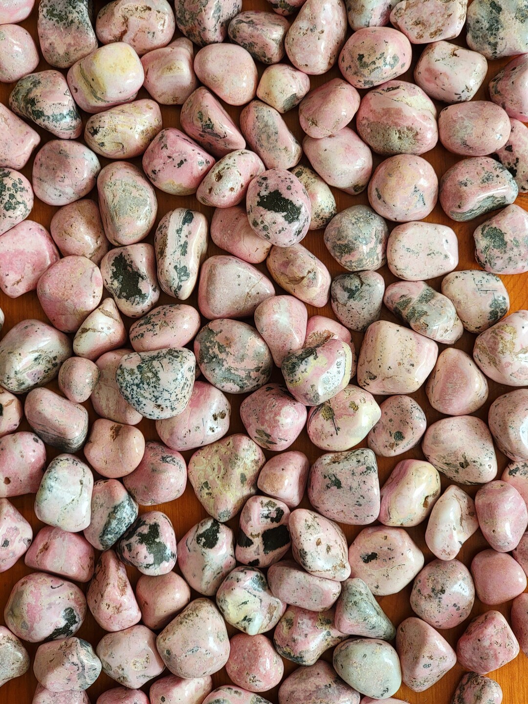 1/2 Pound Tumbled RHODONITE --- 1/2 Pound / 8+ Oz. --- Small / Medium ...