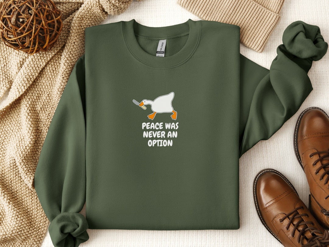 Murder Duck Sweater Duck With Knife Meme Untitled Duck Game Funny ...