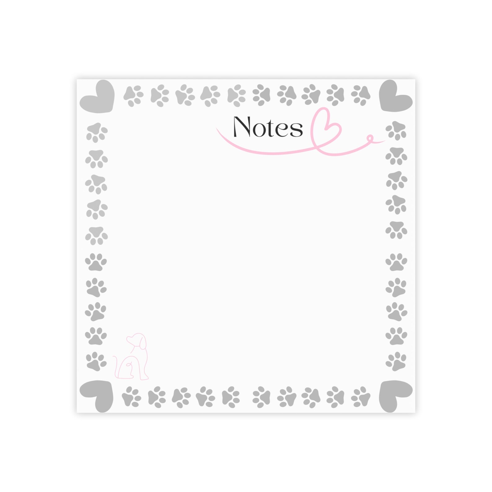 Dog Inspired 4x4 Post-it/sticky Note Pads - Etsy