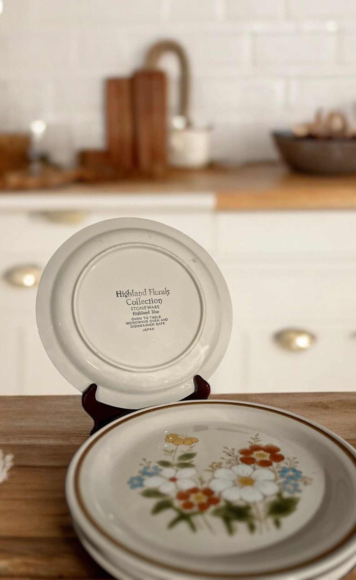 Vintage Highland Florals Dinner Plates highland Blue Set of 4 - Etsy