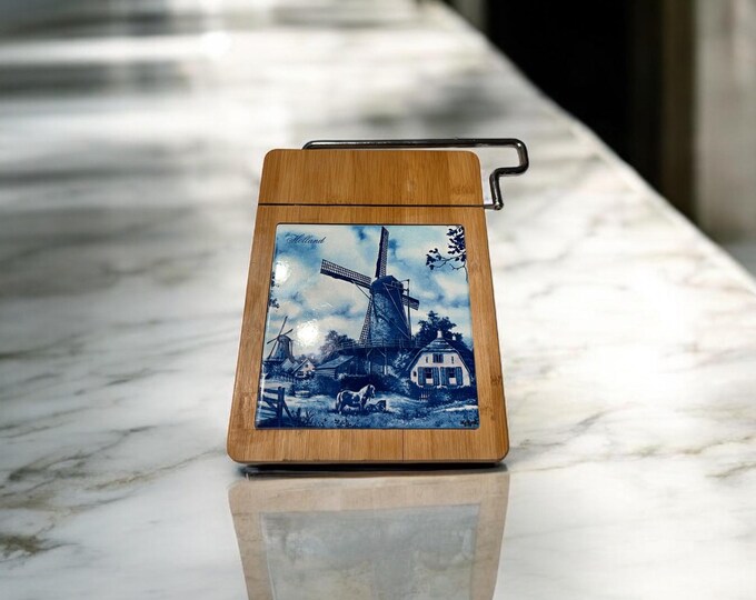 Delft Blue Tile Cheese Board Cutting Serving Board | Vintage Delft Blue ...
